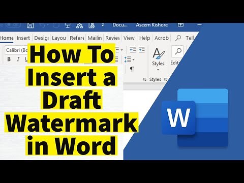 How to Insert a Draft Watermark in Word (2022)