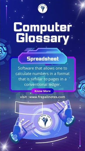 Spreadsheet | Computer Glossary, Dictionary, Term #glossary #spreadsheet #msexceltutorial #msoffice