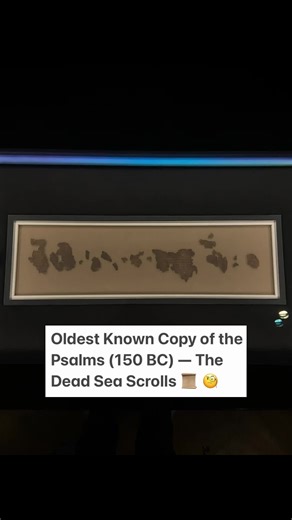 Oldest Known Copy of the Psalms from 150 BC — The Dead Sea Scrolls 📜🧐 • • • #DeadSeaScrolls #MuseumoftheBible #archaeology #History #Christianity