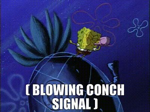 ( blowing conch signal )
