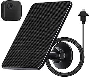 Solar Panel for Blink Camera, 4W Solar Panel Charger Compatible with New Blink Outdoor 4(4th Gen), USB-C Port, IP65 Waterproof Rubber Plug, 13.1ft Cable, Adjustable Mount(Camera Not Included)