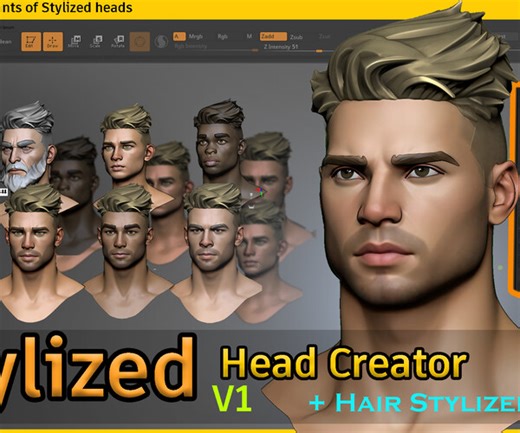 ArtStation - Stylized Head Creator | Resources