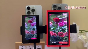 APEKX 5" Phone Vlog Magnetic Selfie Monitor Screen with Clip Mount, Rear Camera Video Display for iPhone & Android, Low-Latency Live Streaming & Content Creation for TikTok and YouTube (Black)