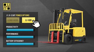NEW! Hyster® J1.6-2.0UTTL and J1.5-3.5UTL three and four wheel forklifts available with lithium-ion integrated battery box. Ready to learn more? https://loom.ly/mRO_xWg https://loom.ly/O-Pc1Q0 #lithiumion #electrifforklift #Hyster #ChargeAhead | Hyster EMEA
