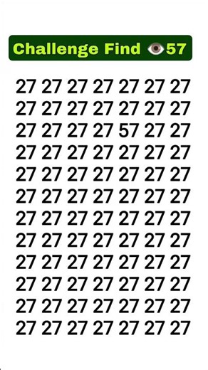 Find the odd number 👁️ 👉 57