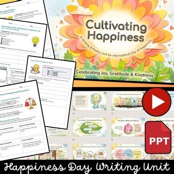 International Day of Happiness Writing Prompts & Poetry Activities | SEL Opinion