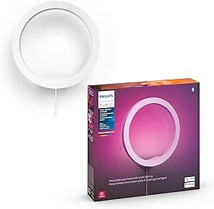 Philips Hue Sana Smart Wall Light, White - White and Color Ambiance LED Color-Changing Light - 1 Pack - Control with Hue App - Compatible with Alexa, Google Assistant, and Apple Homekit