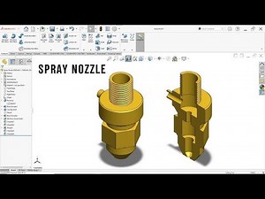 Spray Nozzle design in solidworks || Learn advanced level solidworks