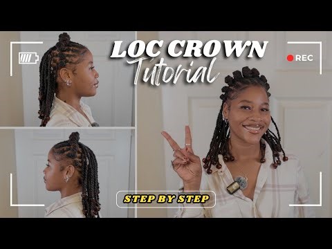 Create a Gorgeous Loc Crown | Step-by-Step Double Strand Twists + Beads