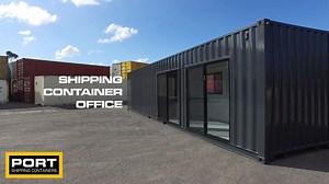 Check out the latest 40ft Container Office we built for Hire Rite Temporary Fence. What do you think guys! | Port Shipping Containers