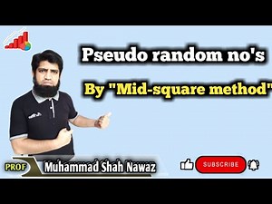 #4 Pseudo random numbers by Mid square method🎯🌋