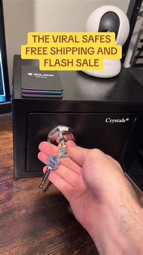 The viral safe is back in stock with free shipping and currently there is a flash sale. I think every home needs at least one of these. It comes with keys, no need to remember pins. Its perfect for new year present. #tiktokmadebuythis #tiktokshop