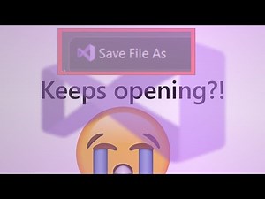 How to Fix Microsoft Visual Studio "Save As" dialog Keeps On Opening?!