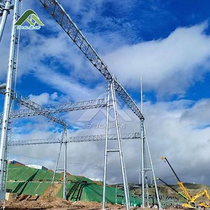 [Hot Item] Tainuo 10kv Grid Substation Gantry Color Coated Steel Support Structures Used for Galvanized Lattice Transmission Line Pole