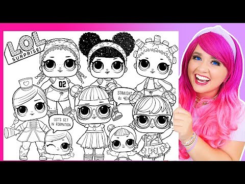 Coloring L.O.L. Surprise! Dolls Coloring Pages | Teacher's Pet, Bon Bon, Hoops, Kicks, Roller Sk8er