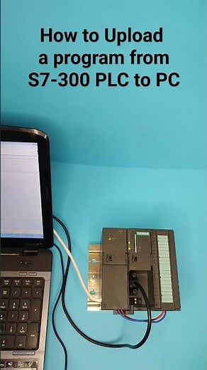 PLC training for beginners (How to Upload a program from S7-300 PLC to PC)#plc #training #shorts