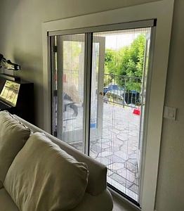 [Hot Item] Polyester Plise Fly Mesh Sliding Door, Pleated Mosquito Net Door