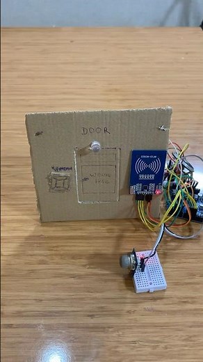 Home Automation with Arduino using RFID & MQ-135 sensor