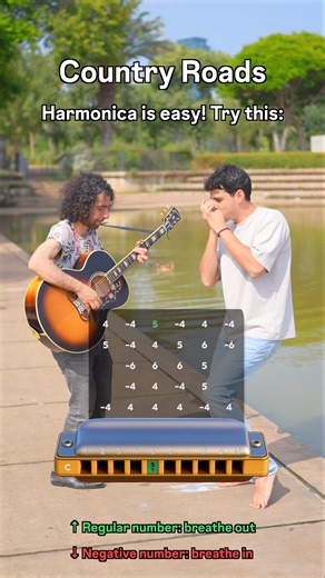 Country Roads is easy on the #harmonica!