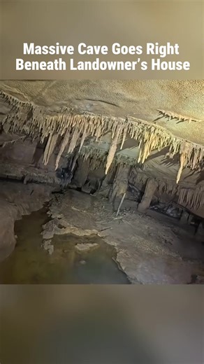 Massive cave goes right beneath landowner’s house #cavechronicles #massivecave