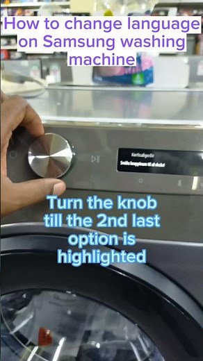 How to change language on samsung washing machine