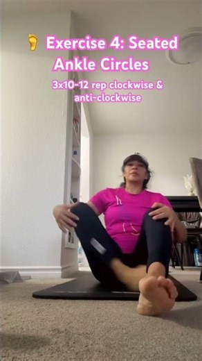 🦶 Exercise 4: Seated Ankle Circles – Gentle Foot & Ankle Mobility!#trending #fitafter40 #shorts