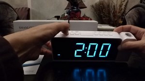 Watch SHANLONYI Projection Alarm Clock, AM/FM Radio Alarm Clock, 7” Large LED Display, 3 Dimmer, Dual A... on Amazon Live