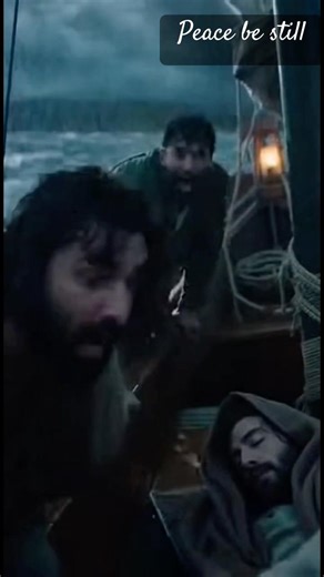 A stormy Lake incident. Jesus command the water to be still