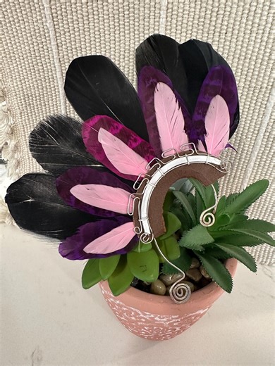 Feather Ear Cuff, Handmade Jewelry, Joyeria Artesanal, Bohemian Ear Feathers, Copili - Etsy