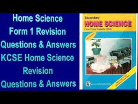 Home Science Exam | Form 1 Work Questions & Answers | KCSE Paper 1&2 Revision | Home Science 2024