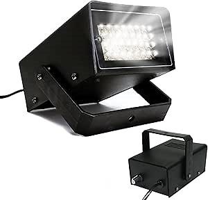 ENUOLI Mini Strobe Light-32 Super Bright LED Light Bulbs for Halloween,Variable Flash Speed Control Flashing Lights for Christmas,Clubs,Stage Light Effect,Disco,Bars,Party Lights(White Color)