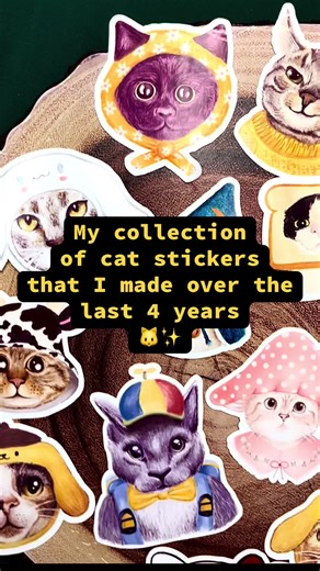 Unique Cat Stickers from MJArtandDesignCo