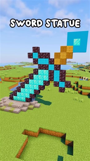 Giant Sword Statue in Minecraft 🔥