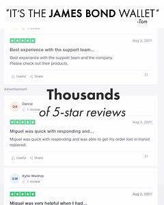 4.4M views · 695 reactions | Get 35% OFF  Named "Best smart wallet overall" by Business Insider. Ekster super-slim trackable wallets with instant card access: ✅ 10,000 5-Star Reviews ✅ Quick card access ✅ Anti-loss features ✅ RFID protection" Free Shipping | Free 45-day Returns | Shop Now Pay Later with Afterpay | Ekster | Facebook