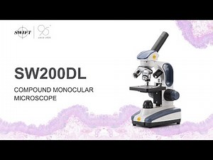 SWIFT SW200DL Compound Microscope of 40X-1000X for Kids and Students,Dual Light,Precision Fine Focus