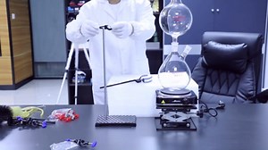 110V 1000W Essential Oil Separator Lab Glassware Kit Countertop Steam Oil Distillation Apparatus Water Distiller Purifier with Condenser+Hot Stove+ Separating Funnel Clear and White (500ML)