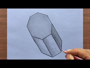 How to Draw an Octagon Prism Step by Step