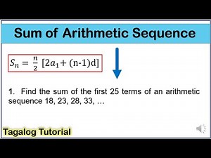 [Tagalog] Sum of an arithmetic sequence #math10 #sumofarithmeticsequence