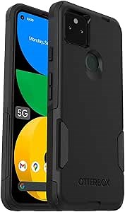 OtterBox Pixel 5a Commuter Series Case - Black, Slim & Tough, Pocket-Friendly, with Port Protection