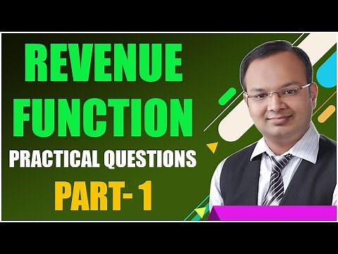 Business Mathematics | Revenue Function | Part-1 | Practical Questions |