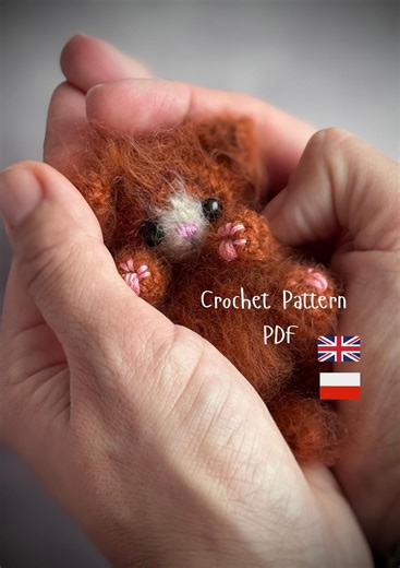 Fluffy Amigurumi Kitten Crochet Pattern – Mini Furry Cat (PDF Tutorial EN/PL) - Etsy