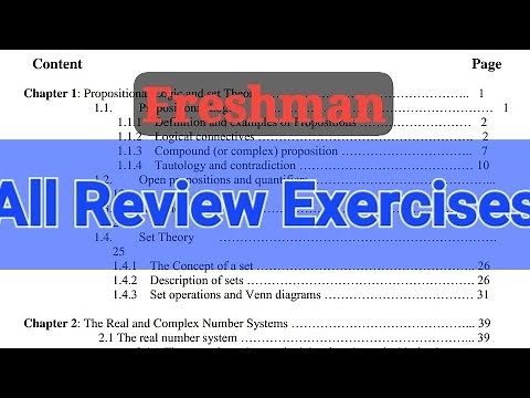 Freshman Mathematics Chapter One Full Exercises Solution ; #MujaMercury #ATCTUBE