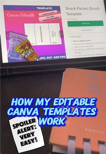 Customizable Canva Links for Snack Packaging