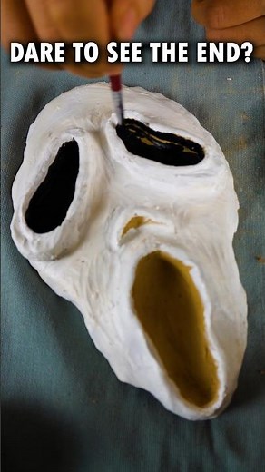 Haunted Ceramic Mask– Halloween Surprise Inside👻 #handmade #diy #pottery #clay #ceramics #halloween