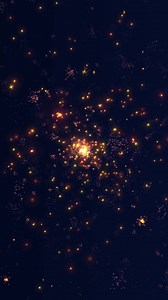 Download Vertical video - festive sparkling firework display background with exploding golden fireworks and shiny gold stars and particles. Full HD and looping celebration background animation. for free