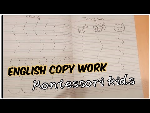 Nursery and Montessori copy work Starter copy | Tracing activities