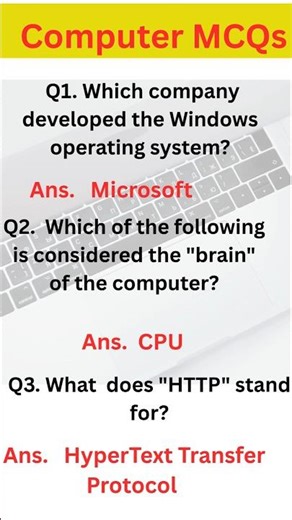 Computer GK Questions | Competitive Exams Important MCQs #shorts #gk