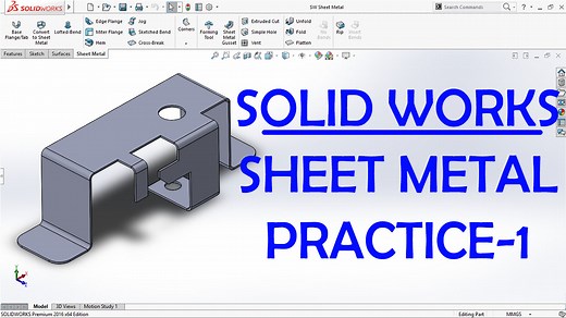 Solidworks Sheetmetal Practice Design with Drawing Sheet | CAD Designs