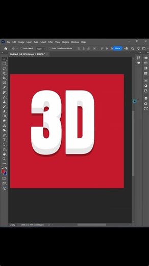 📦Easy 3D Text Effect | Add 3D Look in Photoshop #tutorial #reelsfypシ #reelschallenge #video | Akkas Editing