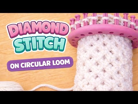 Easy Diamond Stitch on a Circular Loom 🧶 | Perfect for Beginners